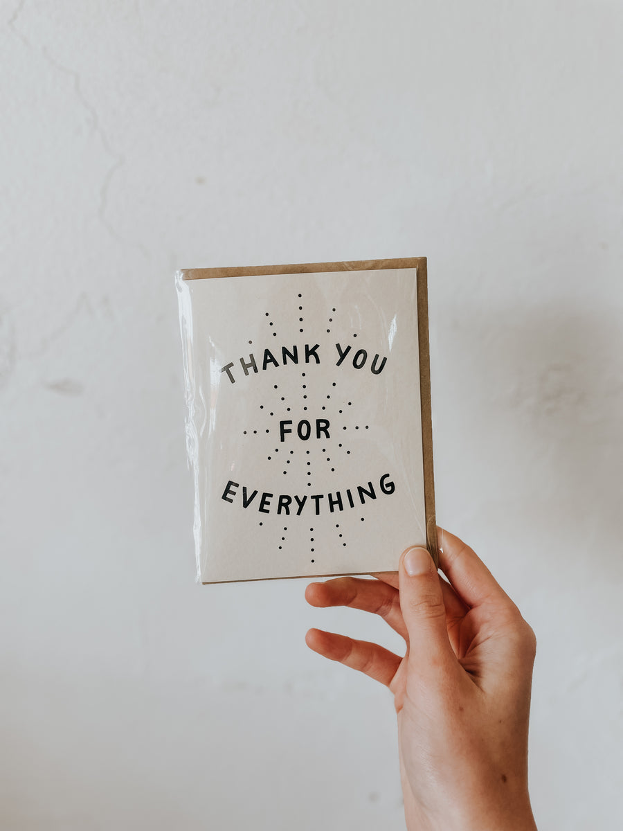 Thank You For Everything Card – Zig Zag Galleries