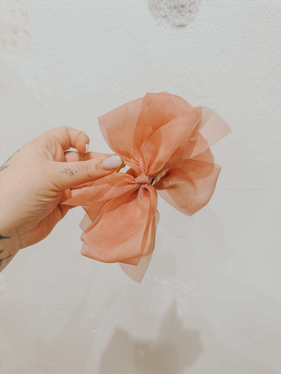 Pink Bow Claw Clip – Zig Zag Galleries